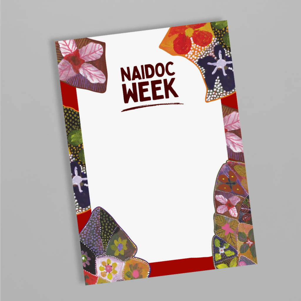 Poster Template - NAIDOC Red Flowers - CarePRINT